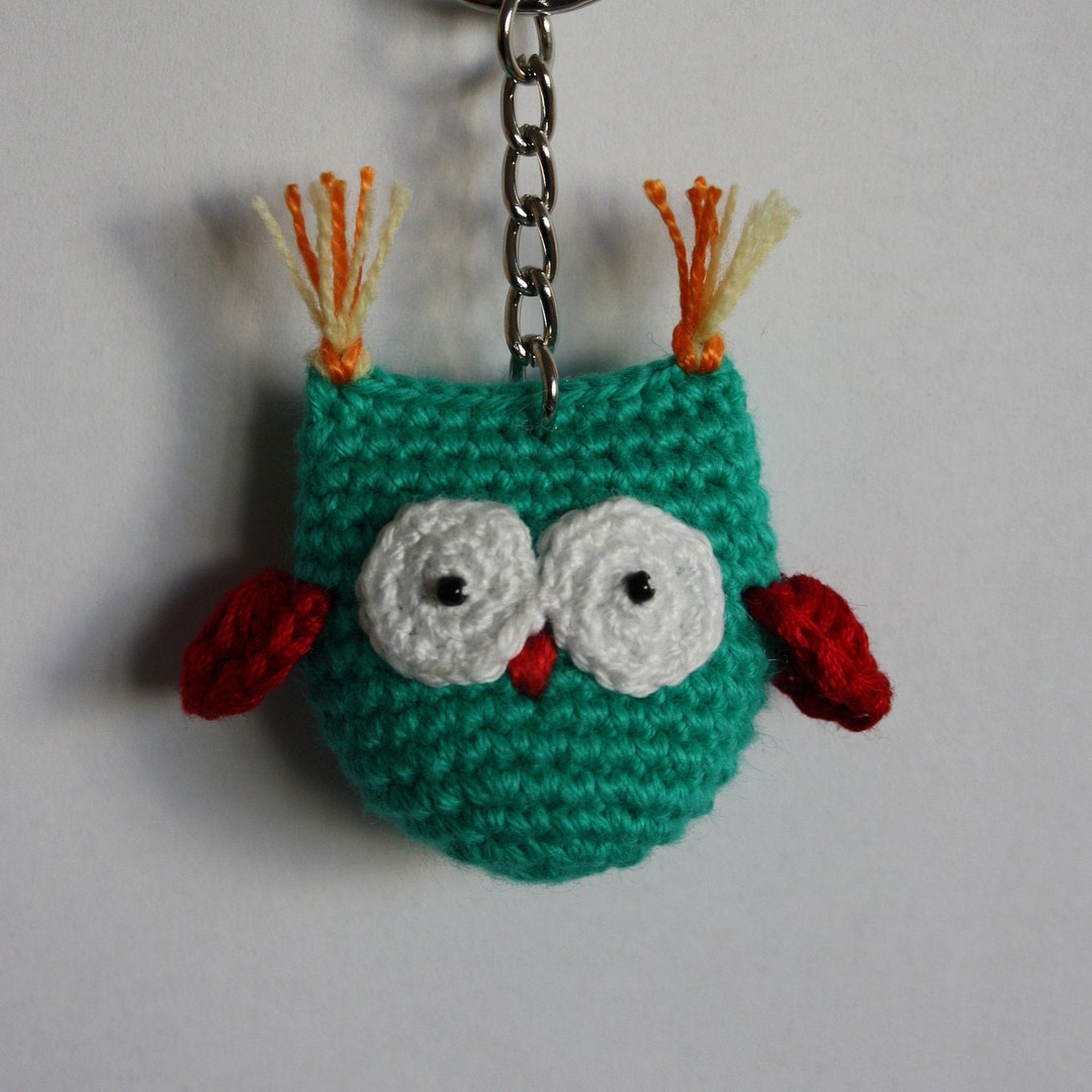 Crochet Owl Keyring - Etsy