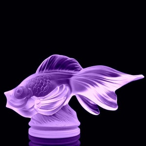 Art Deco 1930' H.hoffmann Alexandrite Glass ' Gold Fish ' Paperweight ...