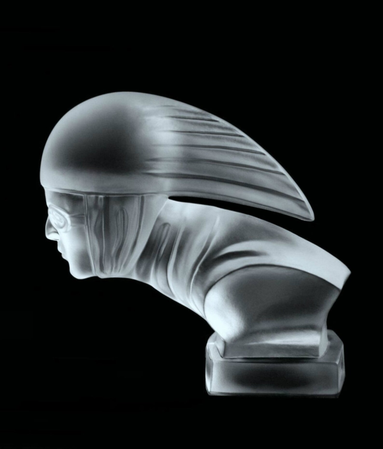 Art Deco Glass Car Mascot: 1930s H.hoffmann 'racer' Figurine - Etsy