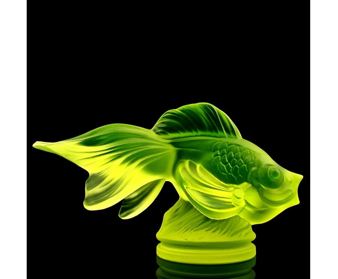 Art Deco Sculpture ' Gold Fish ' H.hoffmann 1930's Collectible Yellow ...