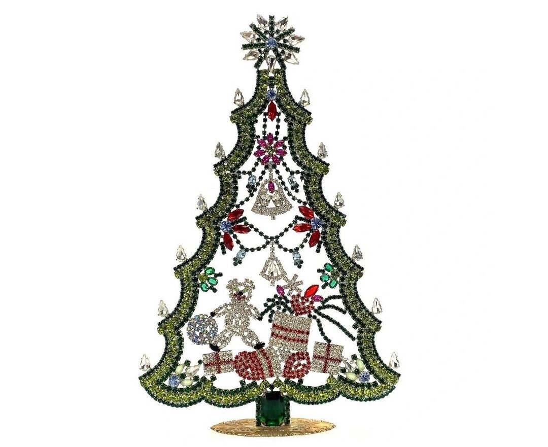 Extra Large Christmas Tree • Vintage Czechoslovakian Rhinestones ...
