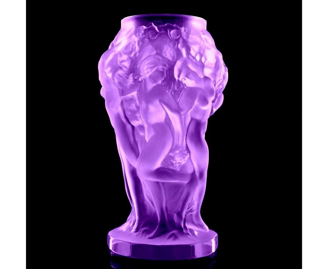 Glamorous Bohemian Art Deco Alexandrite Art Glass Vase 1930' H.hoffmann ...