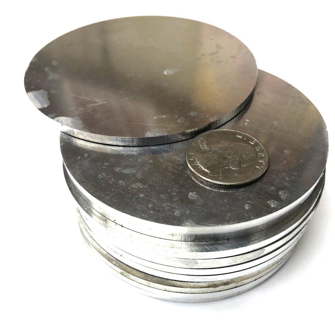 10 Pk 3.325 Aluminum Blanks 1/8th Thick 8 Gauge .128 Mill Finish No ...