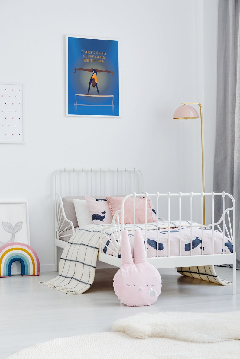 Gymnastics Goals / Blue / Art Print / Downloadable Poster / - Etsy