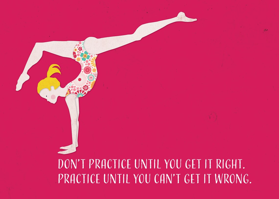 Gymnastics Practice / Blond Hair / Art Print / Downloadable - Etsy