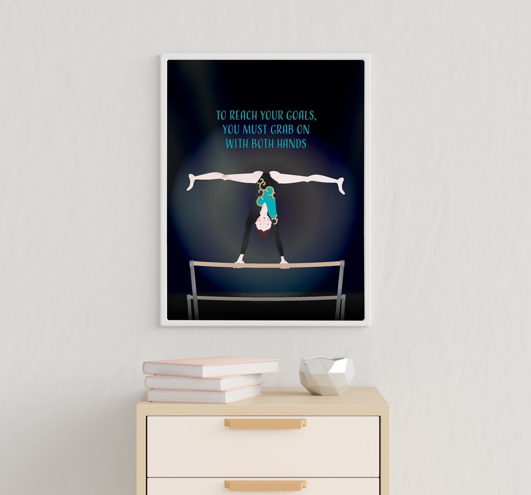 Gymnastics Goals / Dark / Art Print / Downloadable Poster / Quote ...