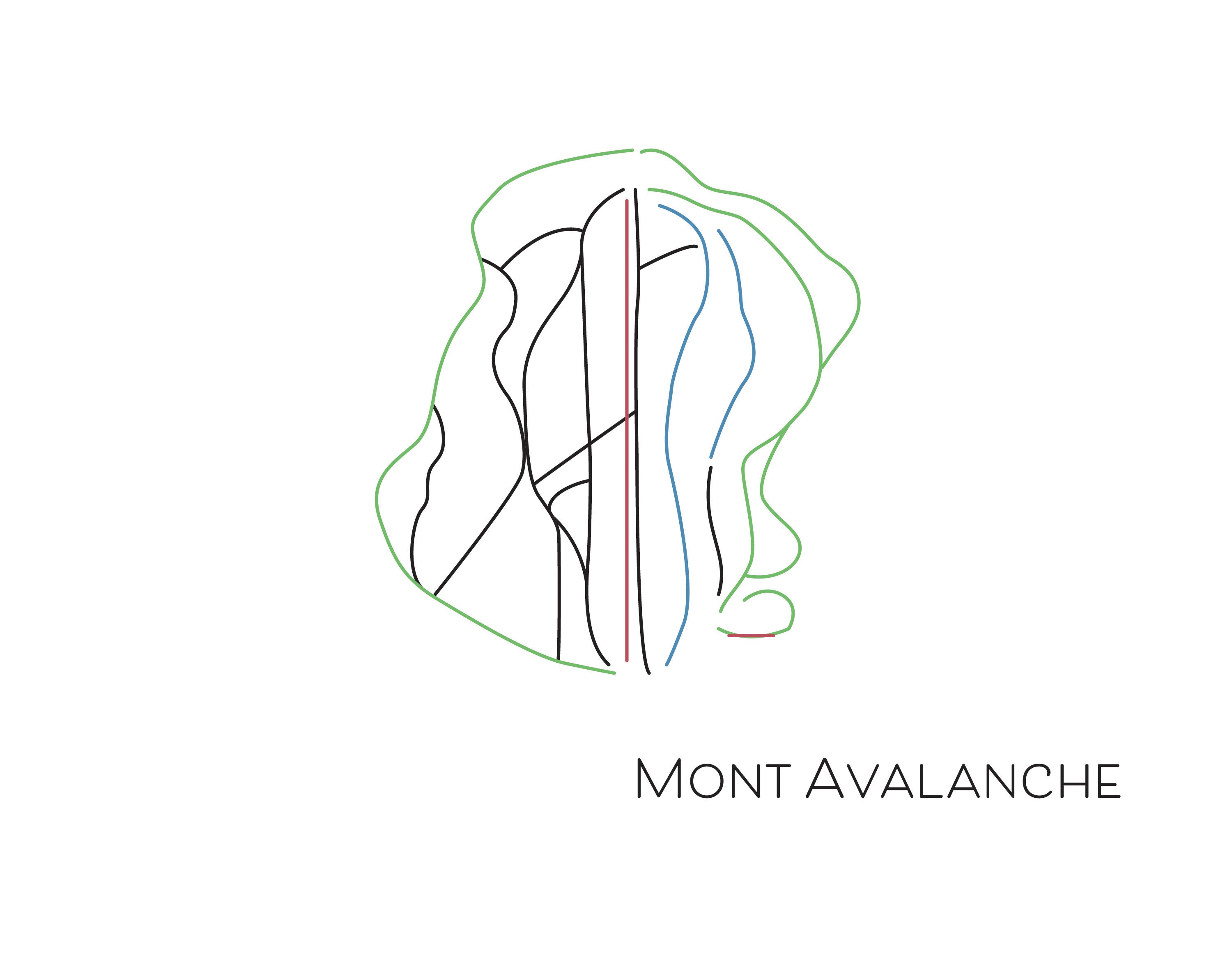 Mont Avalanche Ski Trail Printable Map Artwork - Etsy