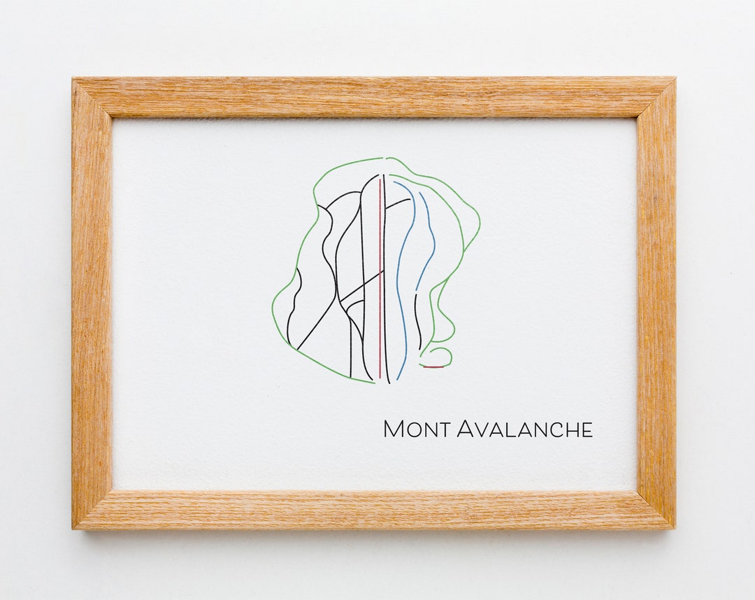 Mont Avalanche Ski Trail Printable Map Artwork - Etsy