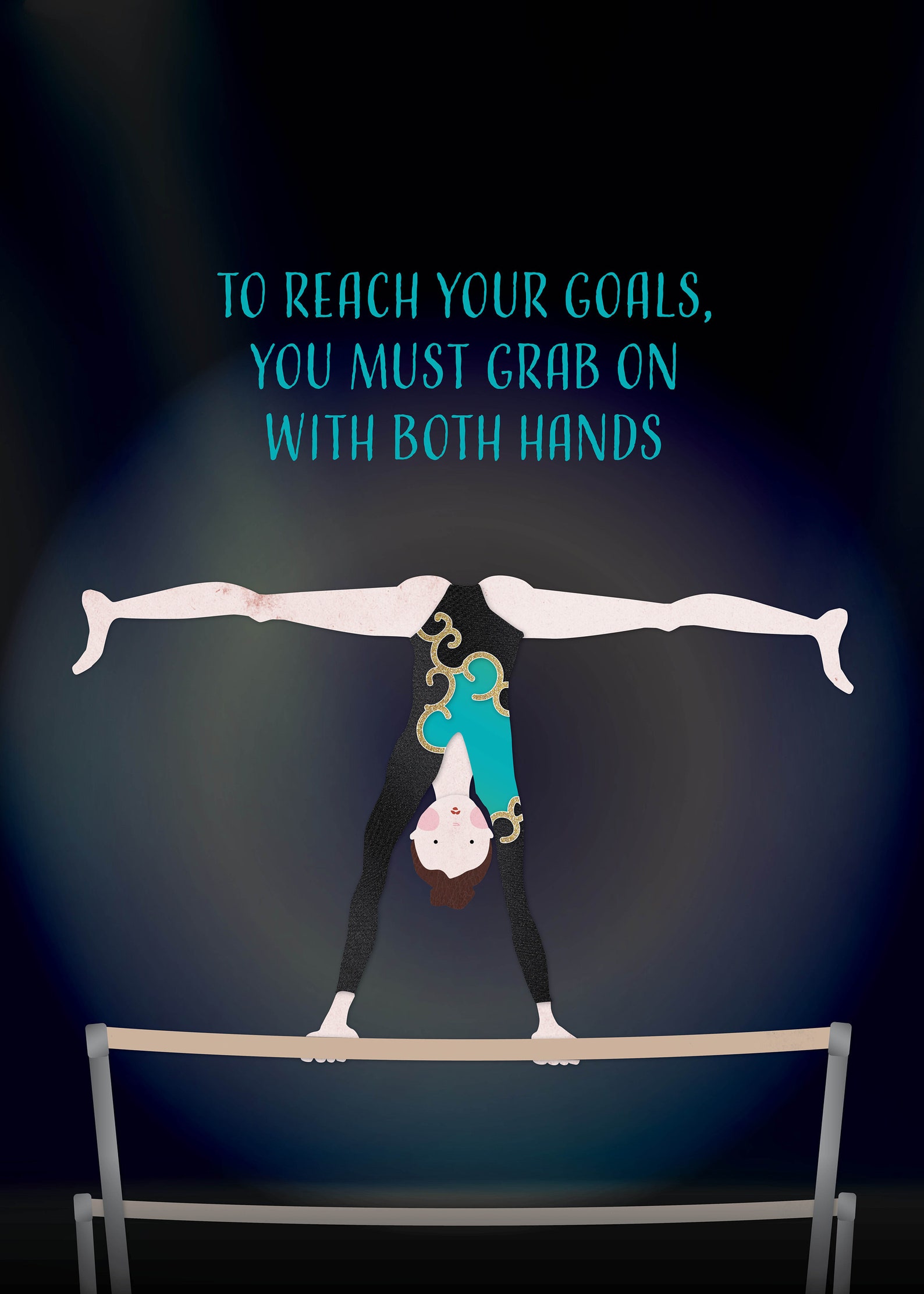 Gymnastics Goals / Dark / Art Print / Downloadable Poster / Quote ...