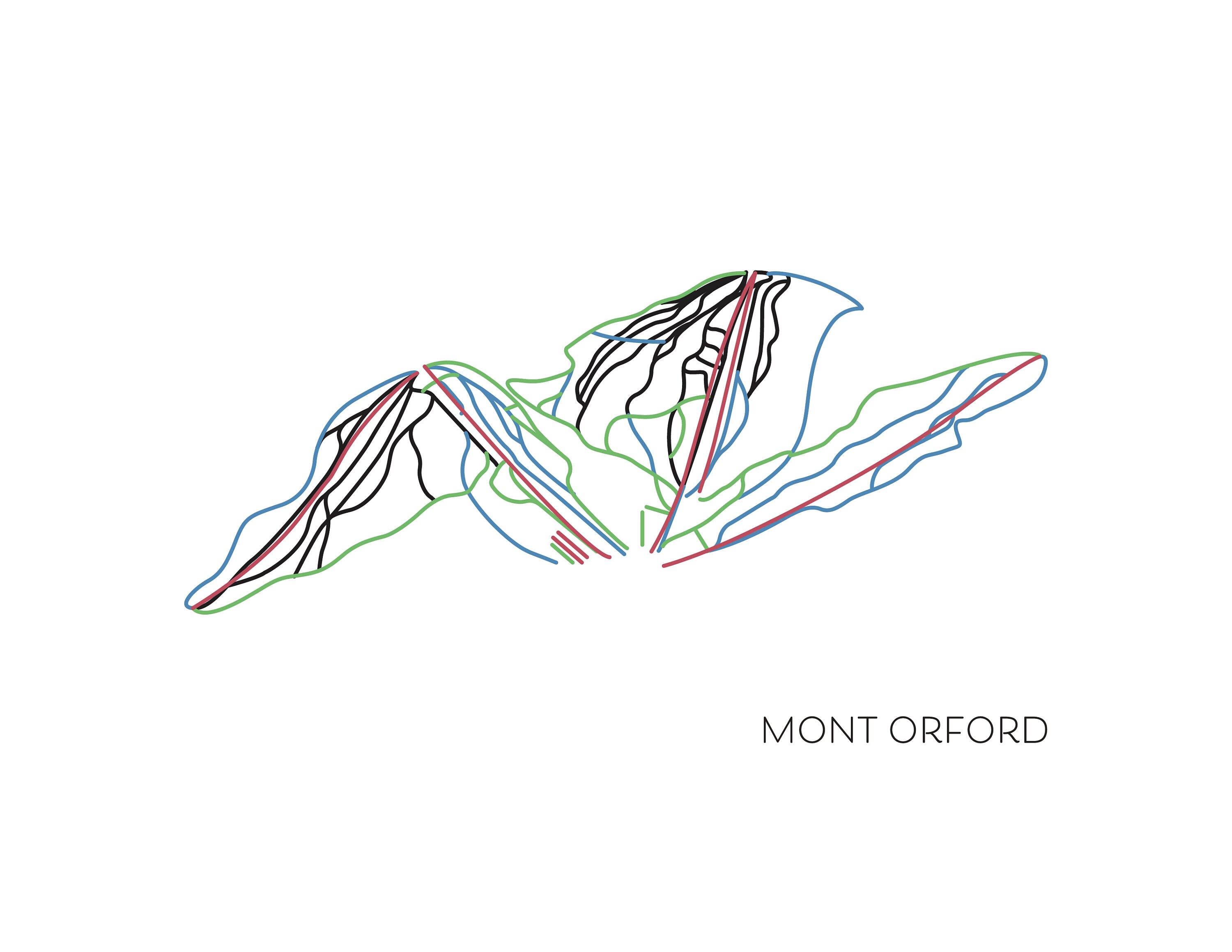 Mont Orford Colour Ski Trail Printable Map Artwork - Etsy