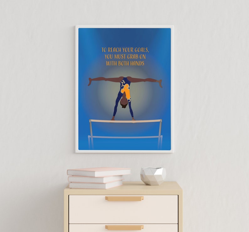 Gymnastics Goals / Blue / Art Print / Downloadable Poster / - Etsy