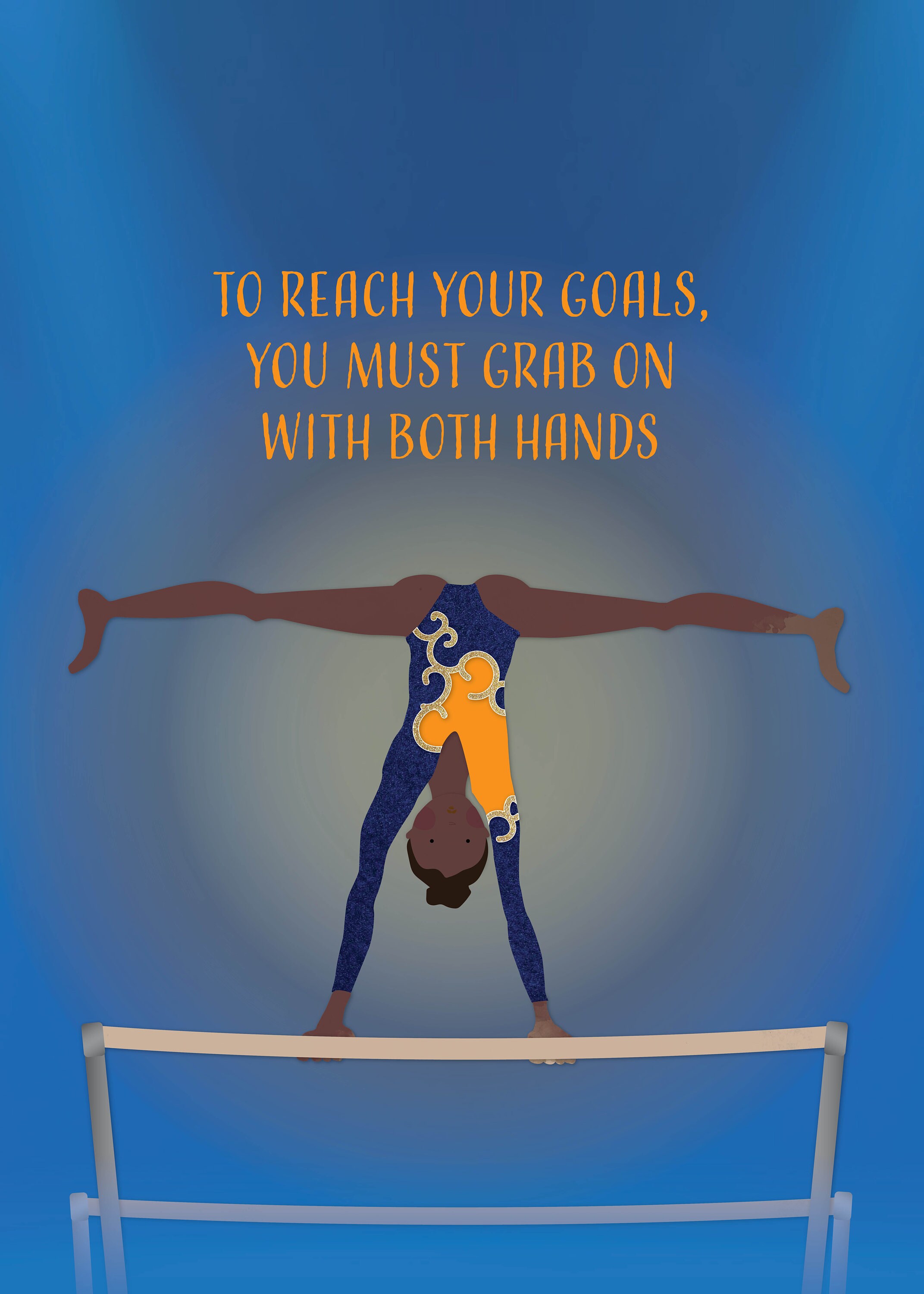 Gymnastics Goals / Blue / Art Print / Downloadable Poster / Quote ...