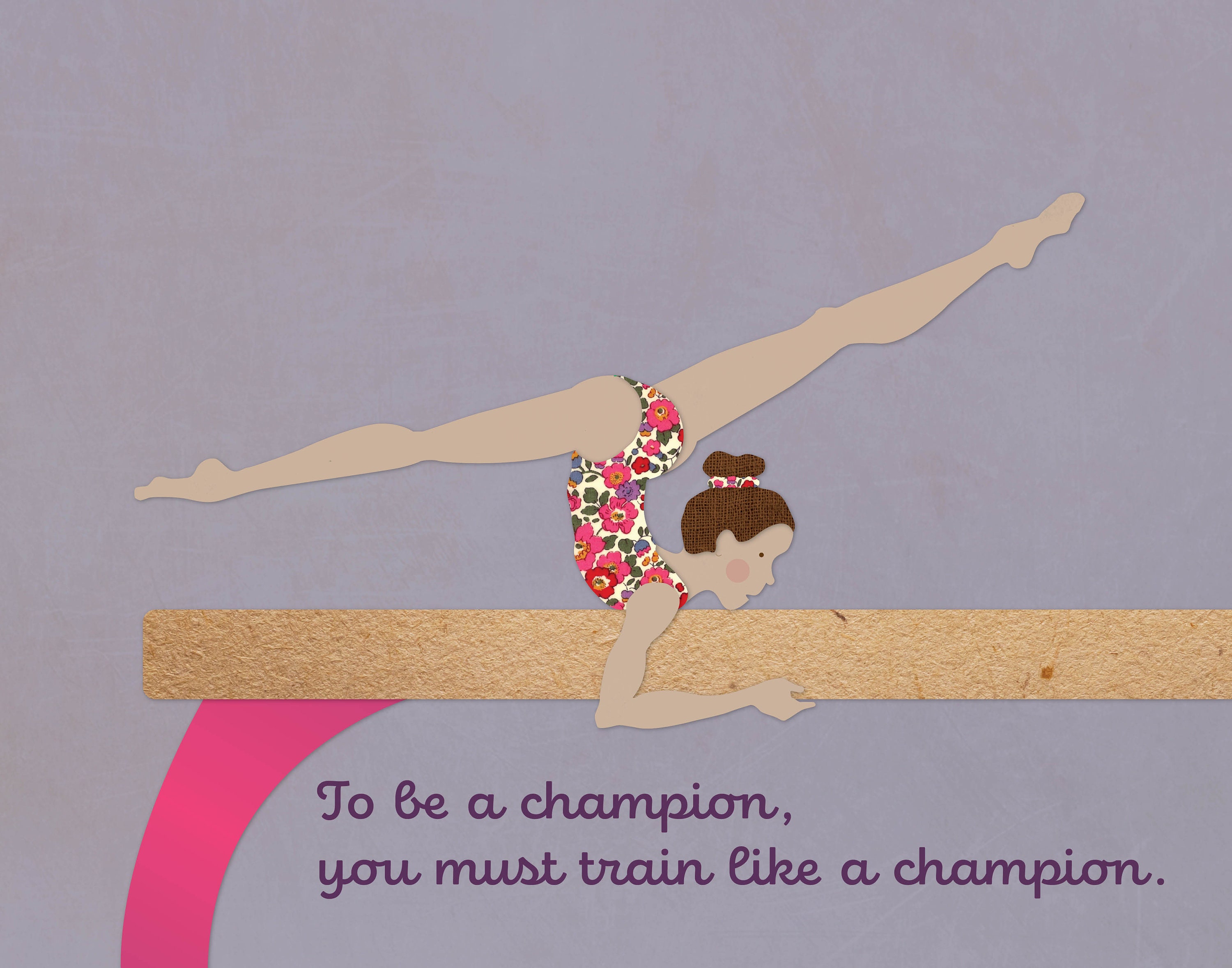 Gymnastics Champion / Art Print / Downloadable Poster / Quote / Girl ...