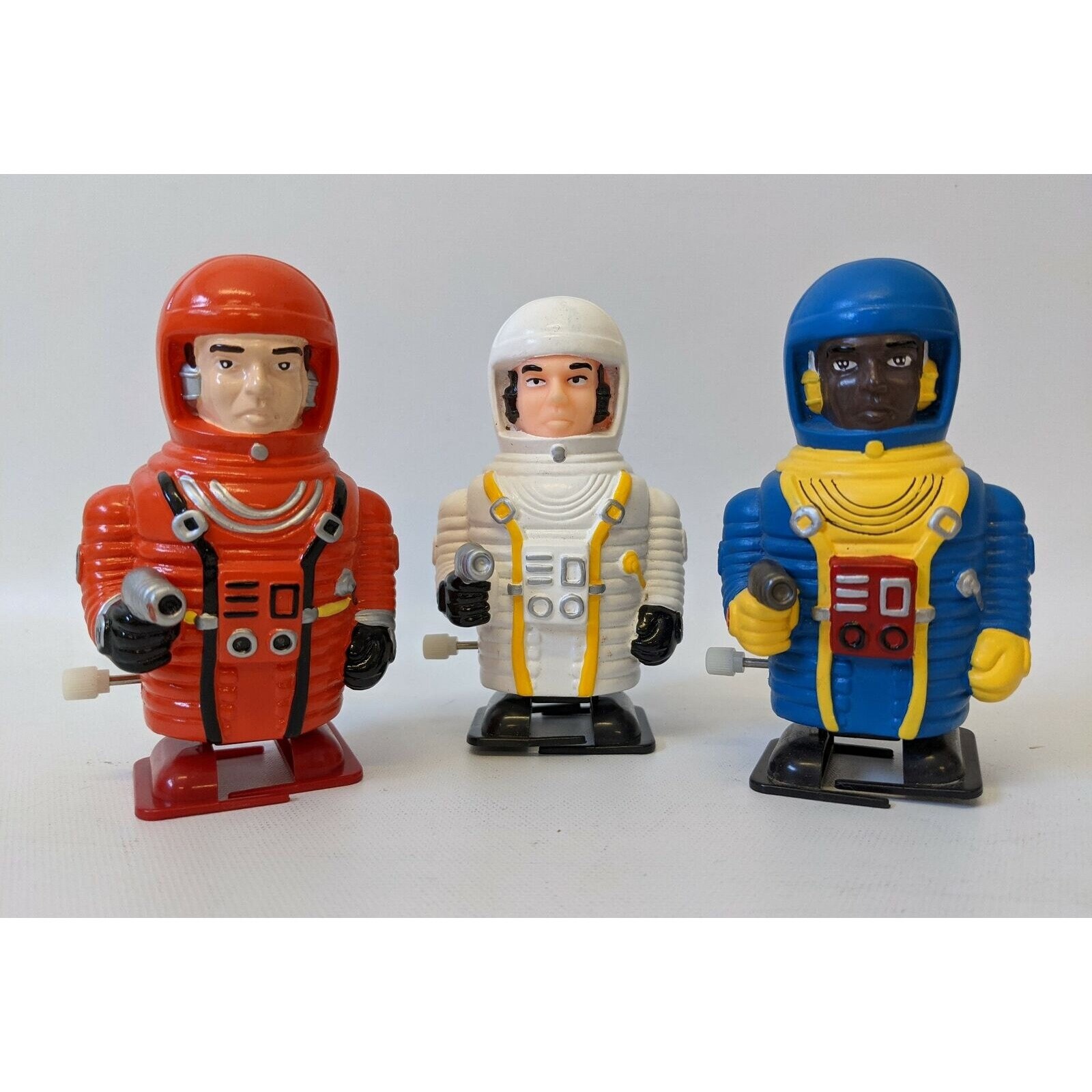 3 RARE Vintage 1990's COMET TOYS Plastic Wind-up Space Man Astronauts ...