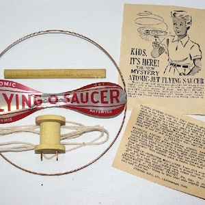 Tin Toy Flying Saucer - Etsy