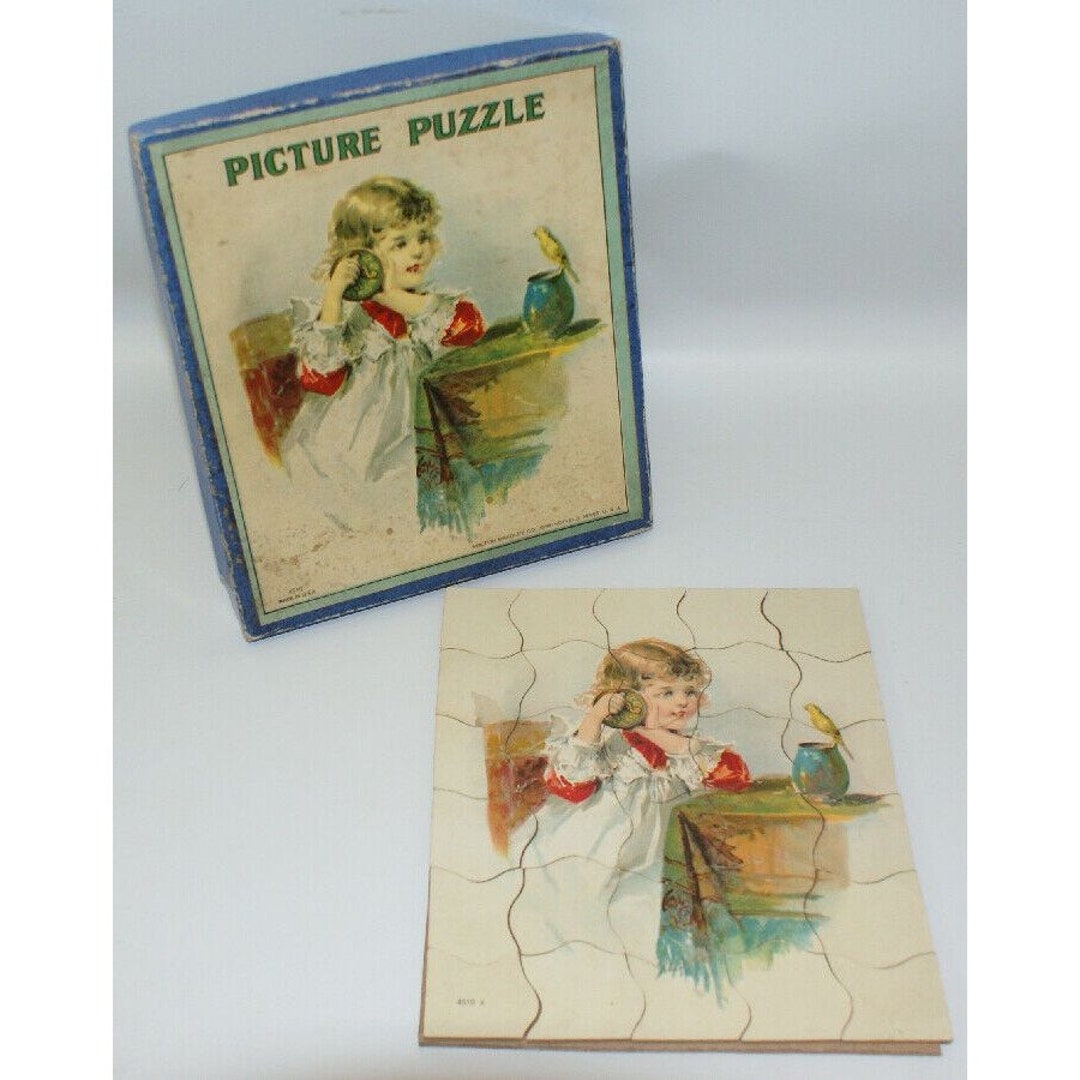 Vintage 1900's Victorian Edwardian Era Milton Bradley PICTURE PUZZLE ...