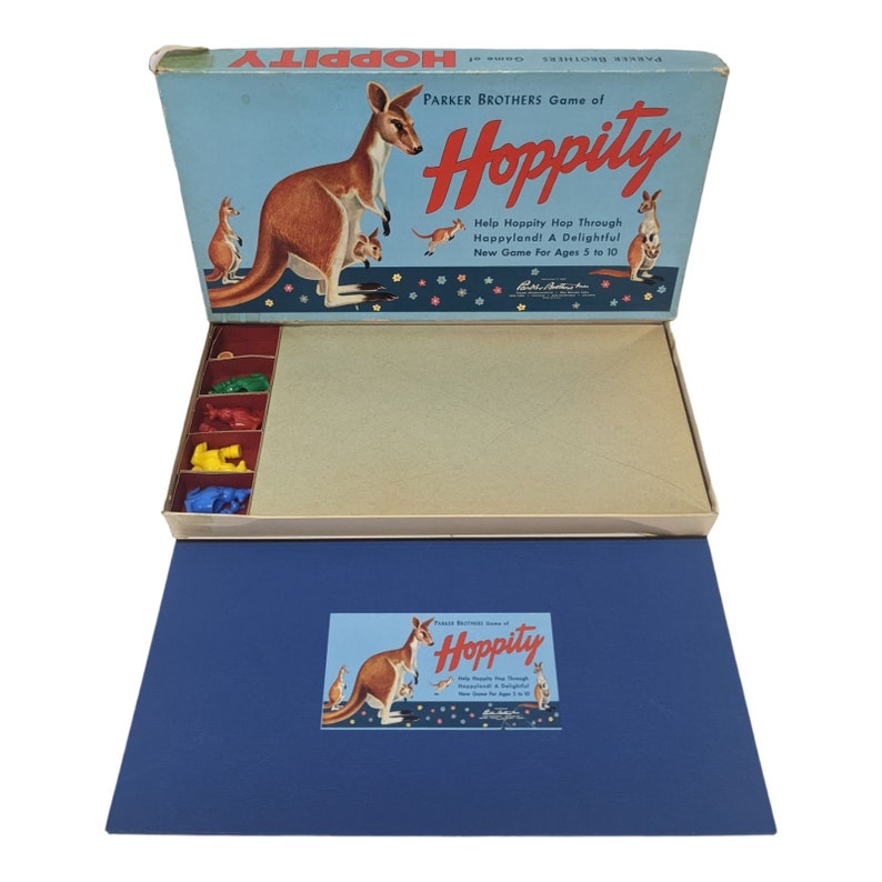 RARE Vintage 1961 Parker Brothers HOPPITY Kangaroo Board Game - Etsy
