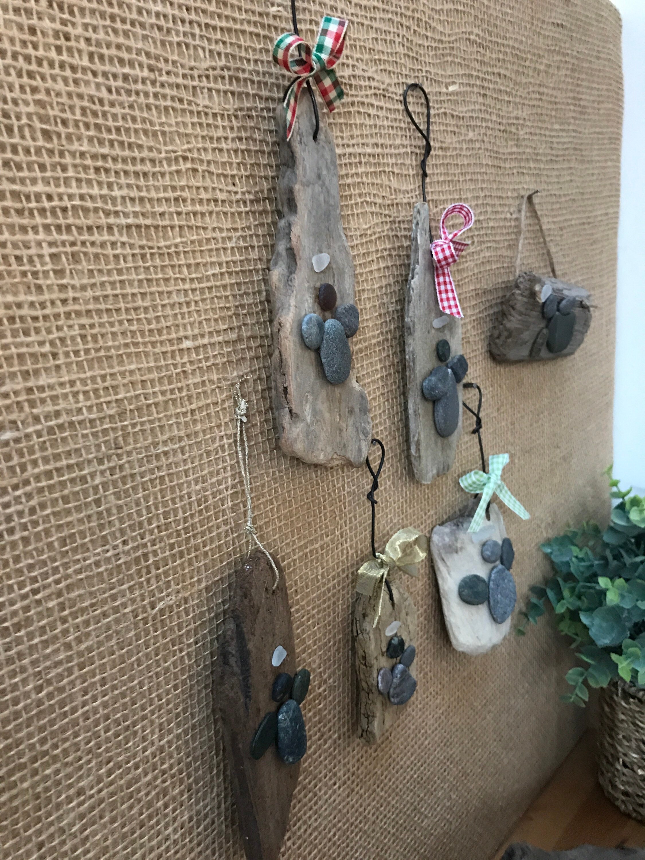 Driftwood Rock Guardian Angel Beach Rocks Coastal Decor Christmas ...