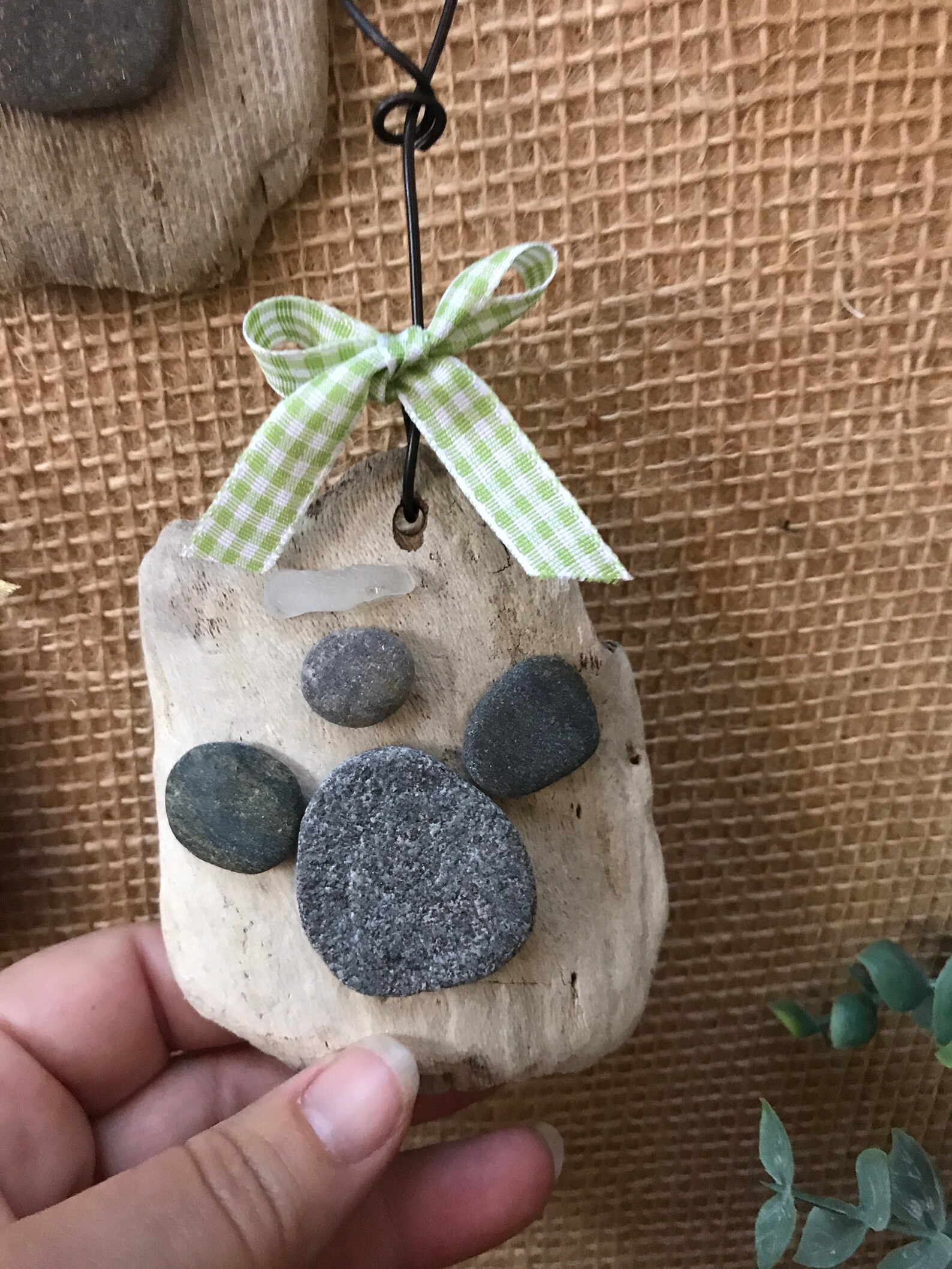 Driftwood Rock Guardian Angel Beach Rocks Coastal Decor Christmas ...