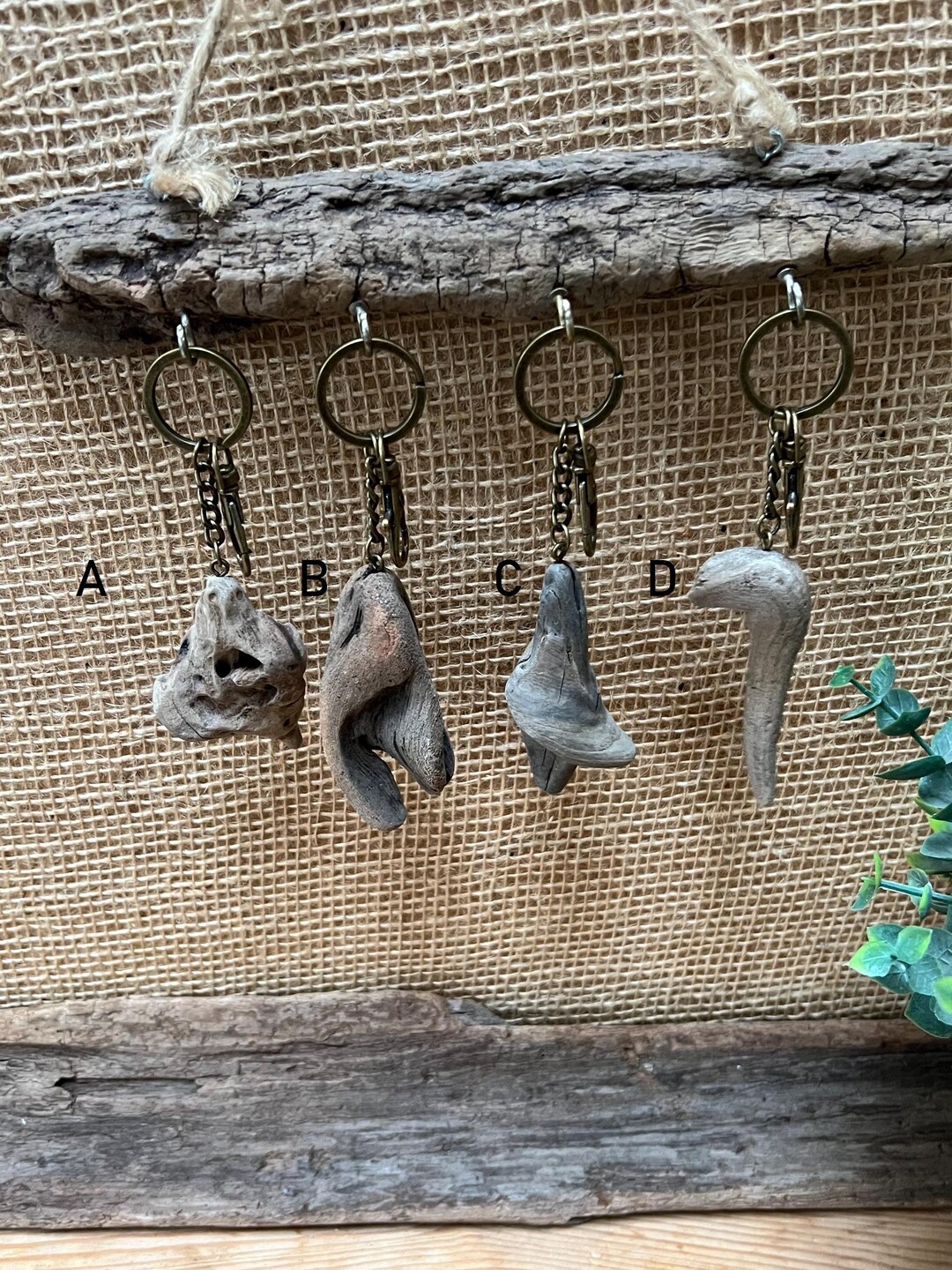 Unique Driftwood Key Chain Sculpture = Woodsy Whimsical Coastal ...
