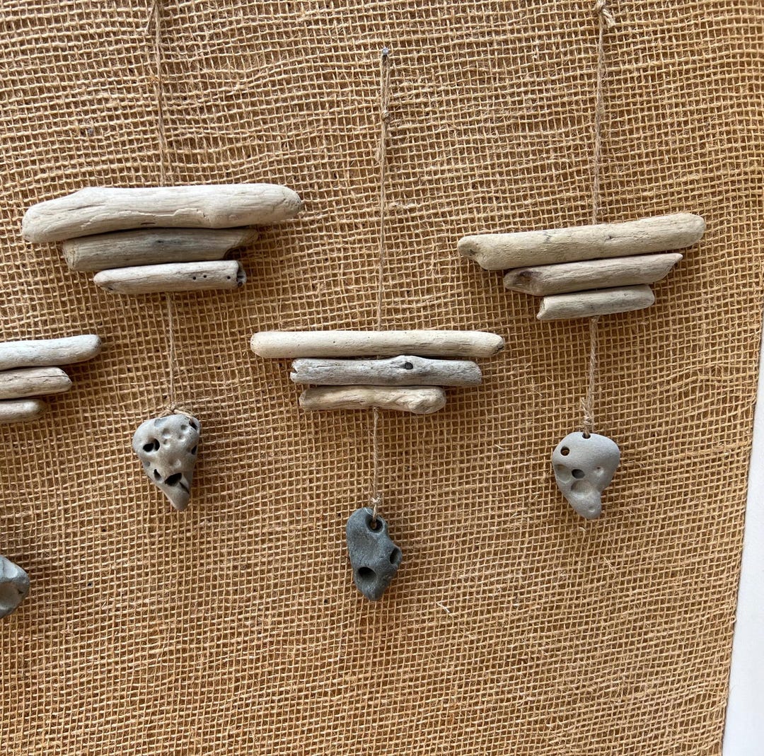 Driftwood Hag Stone Holey Rock Garden Patio Decoration Mobile** Witch ...