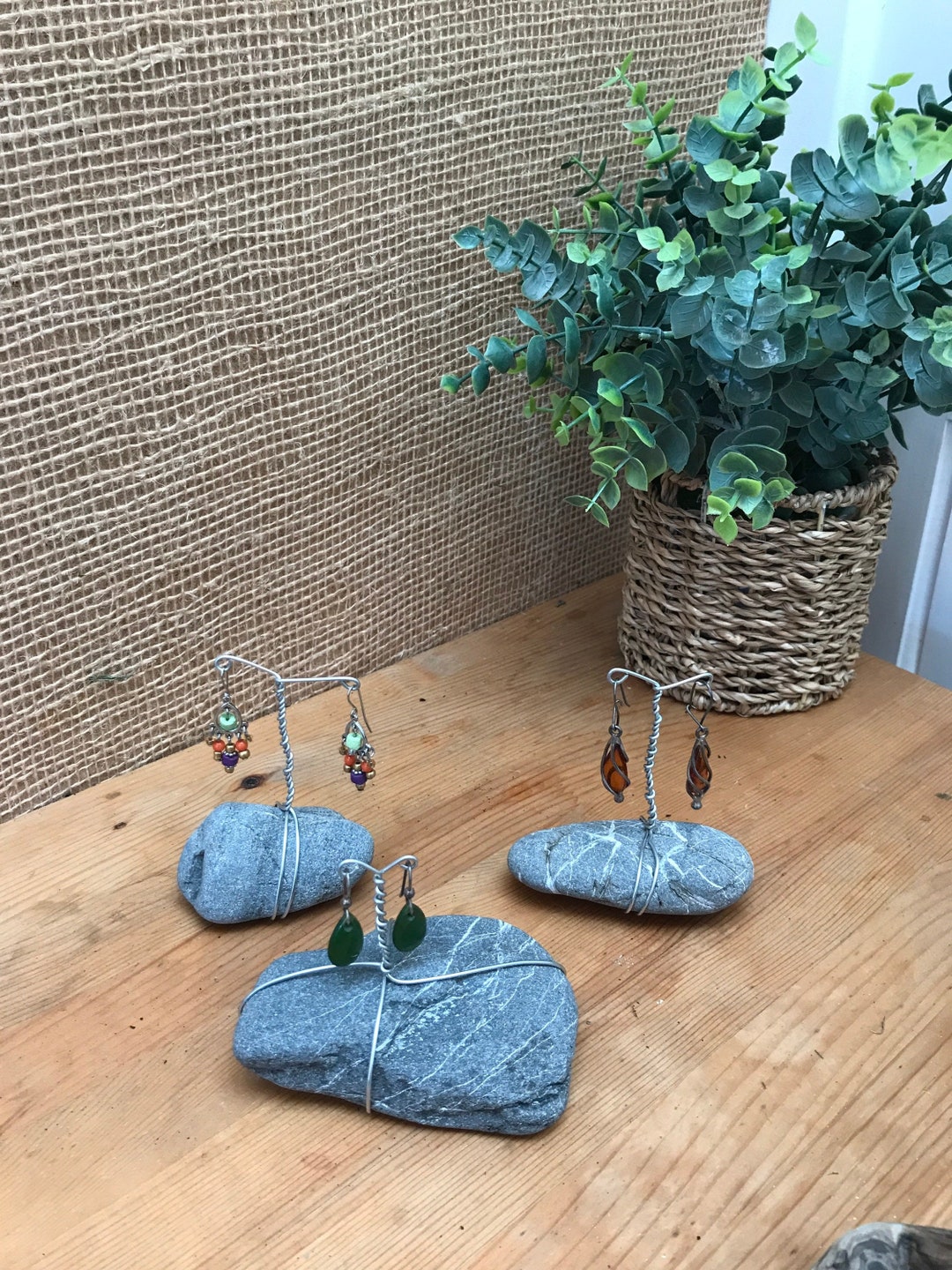 Earring Display Stand Beach Rock Display - Boutique Display - Coastal ...