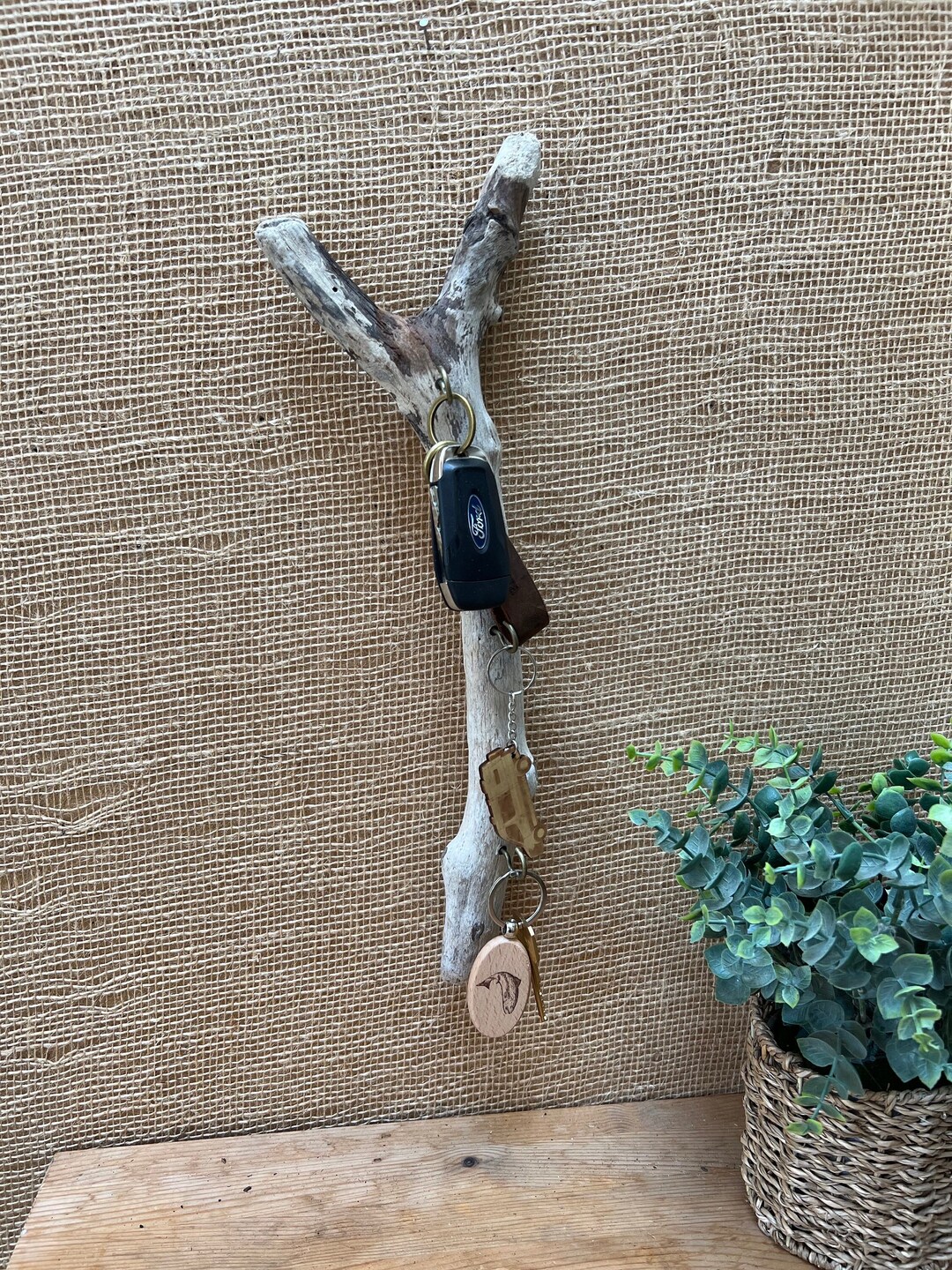 One of a Kind | 17" Vertical Key Holder | Driftwood Key Hook ...
