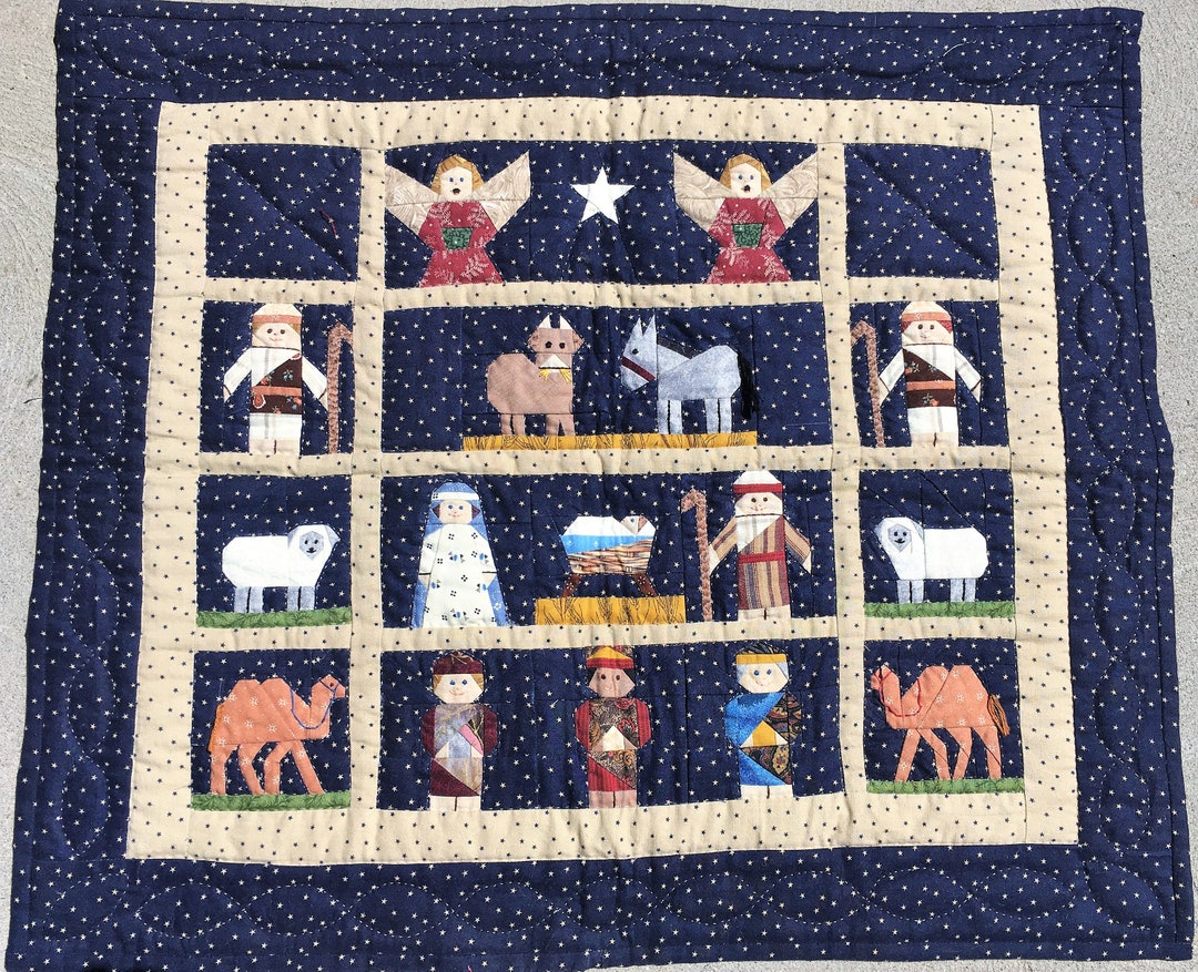 The First Christmas / Nativity / Pattern for Paper Pieced Quilted Wall ...