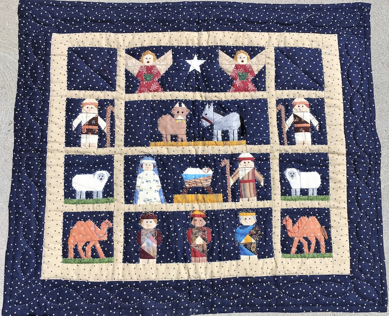 The First Christmas / Nativity / Pattern for Paper Pieced Quilted Wall ...