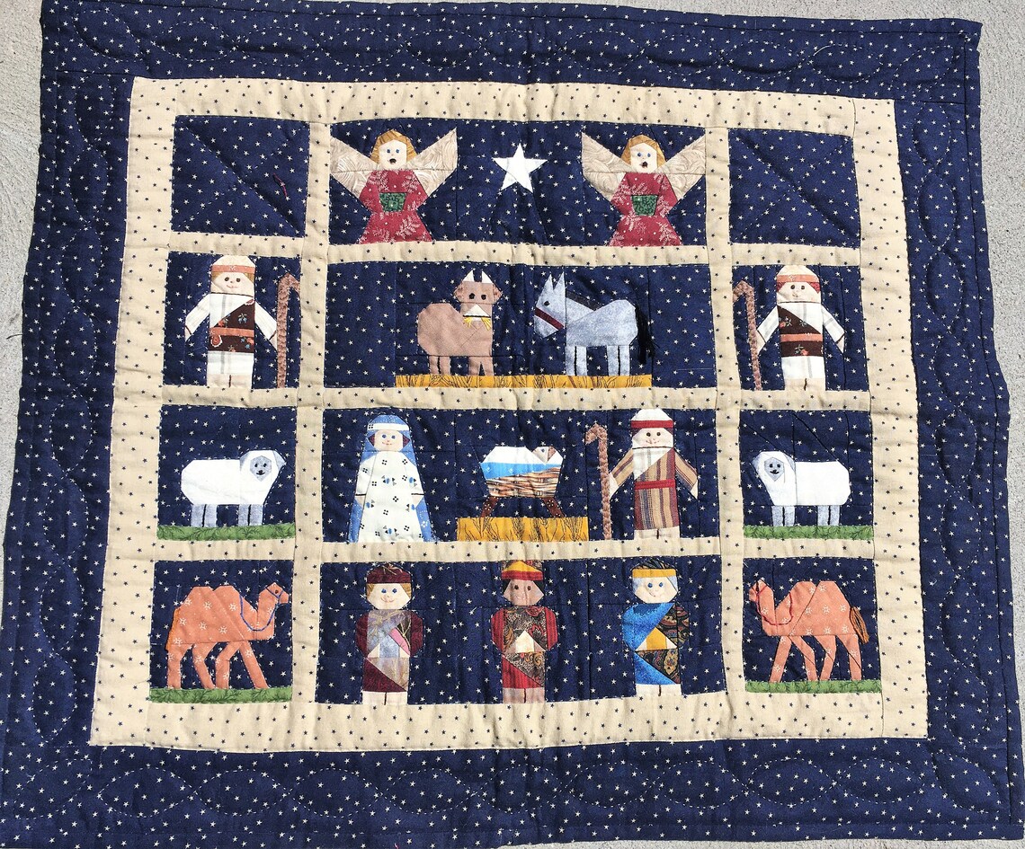The First Christmas / Nativity / Pattern for Paper Pieced Quilted Wall ...