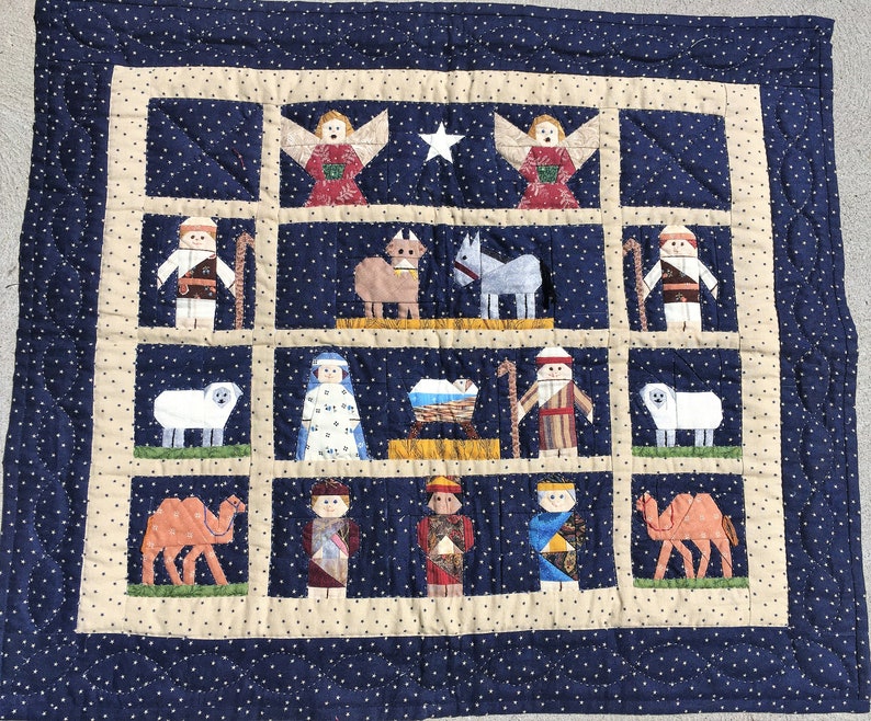 The First Christmas / Nativity / Pattern for Paper Pieced Quilted Wall ...