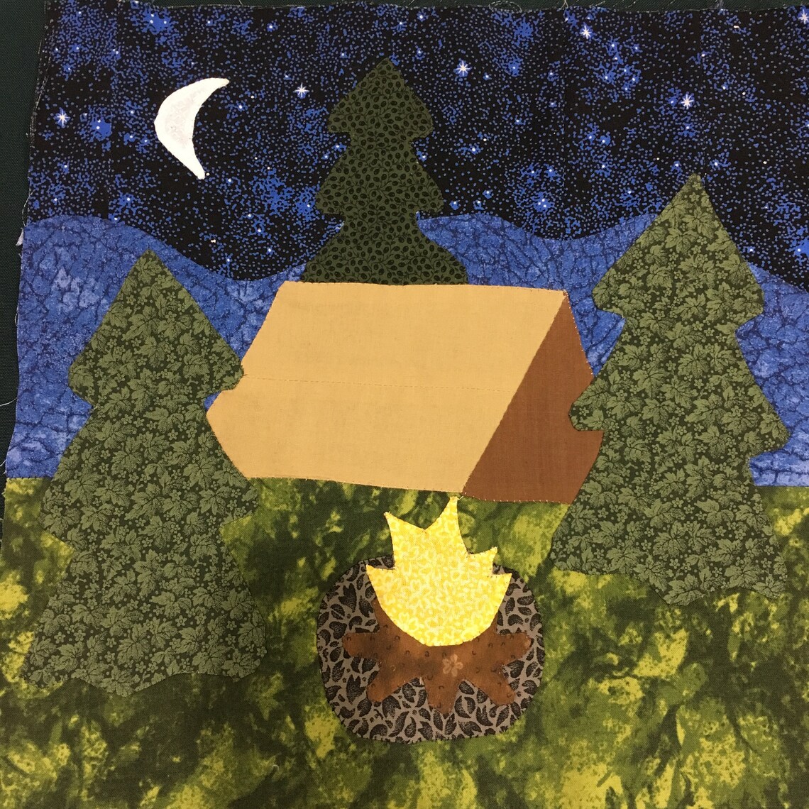 Pattern Applique Quilt Block - Camping - Etsy
