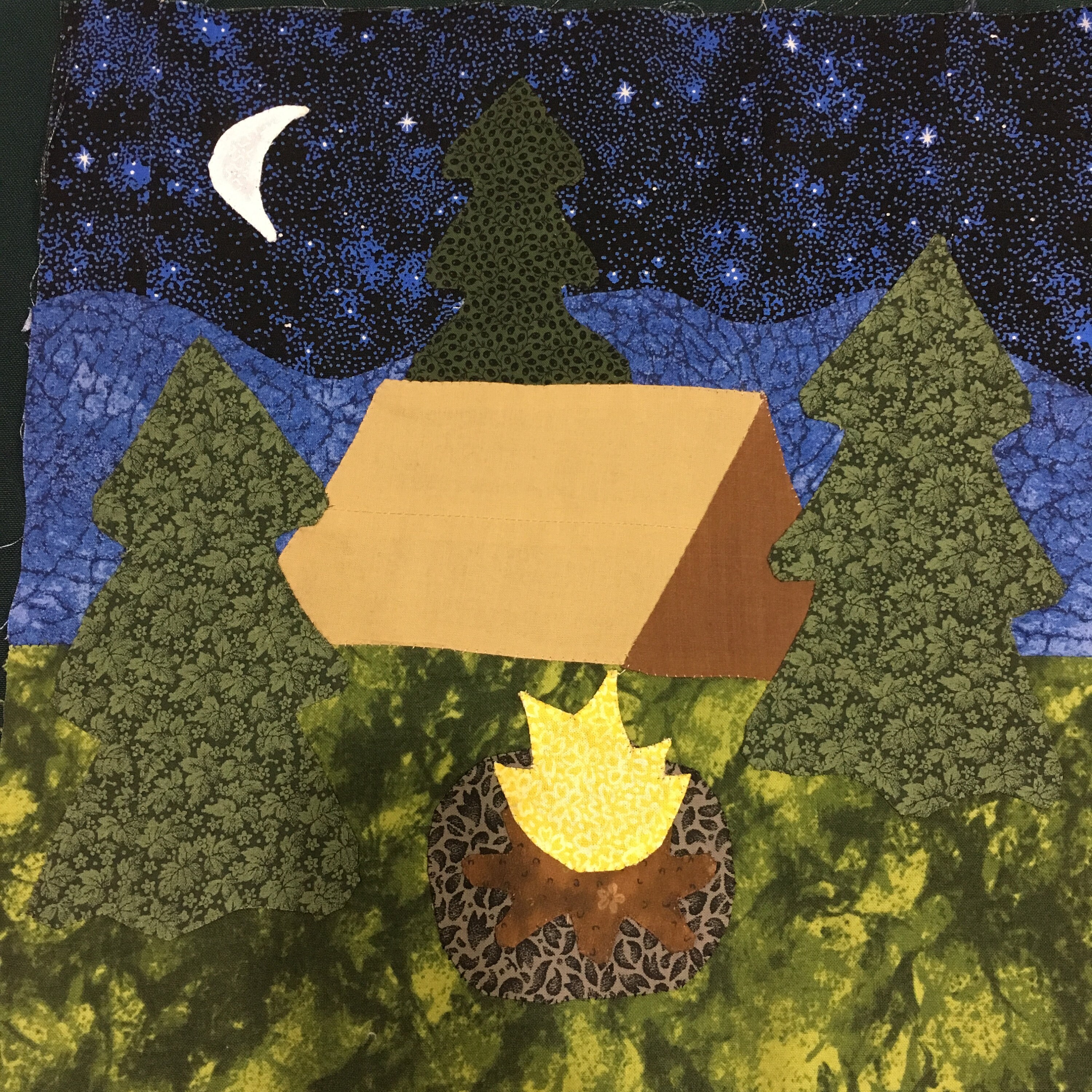 Pattern Applique Quilt Block - Camping - Etsy