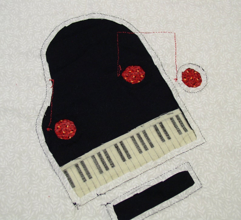 Pattern 20-inch Piano Applique Quilt Block - Etsy