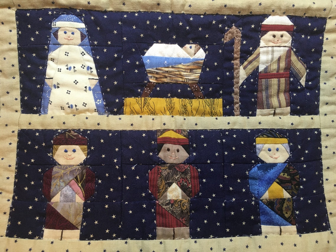 The First Christmas / Nativity / Pattern for Paper Pieced Quilted Wall ...
