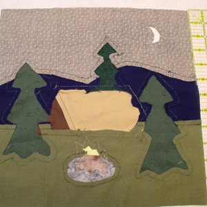 Pattern Applique Quilt Block - Camping - Etsy