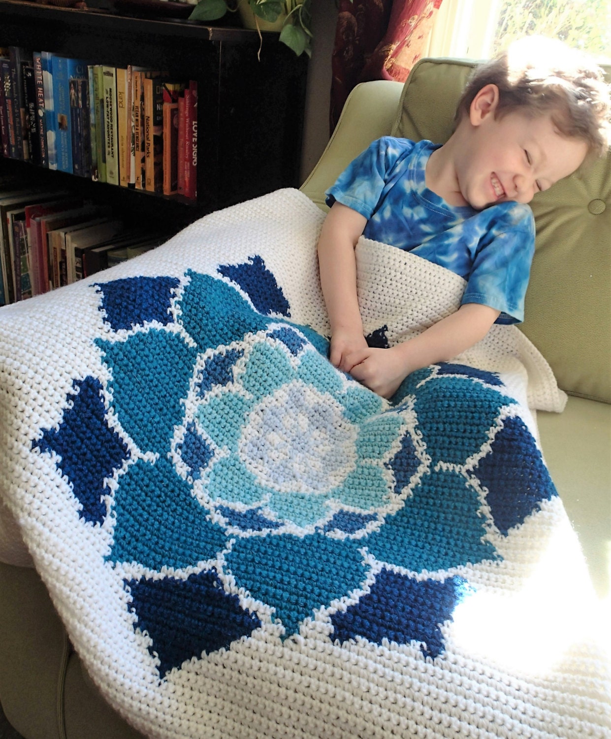 The Lotus Rose Blanket Crochet Pattern PDF, Nonprofit Shop, Baby ...