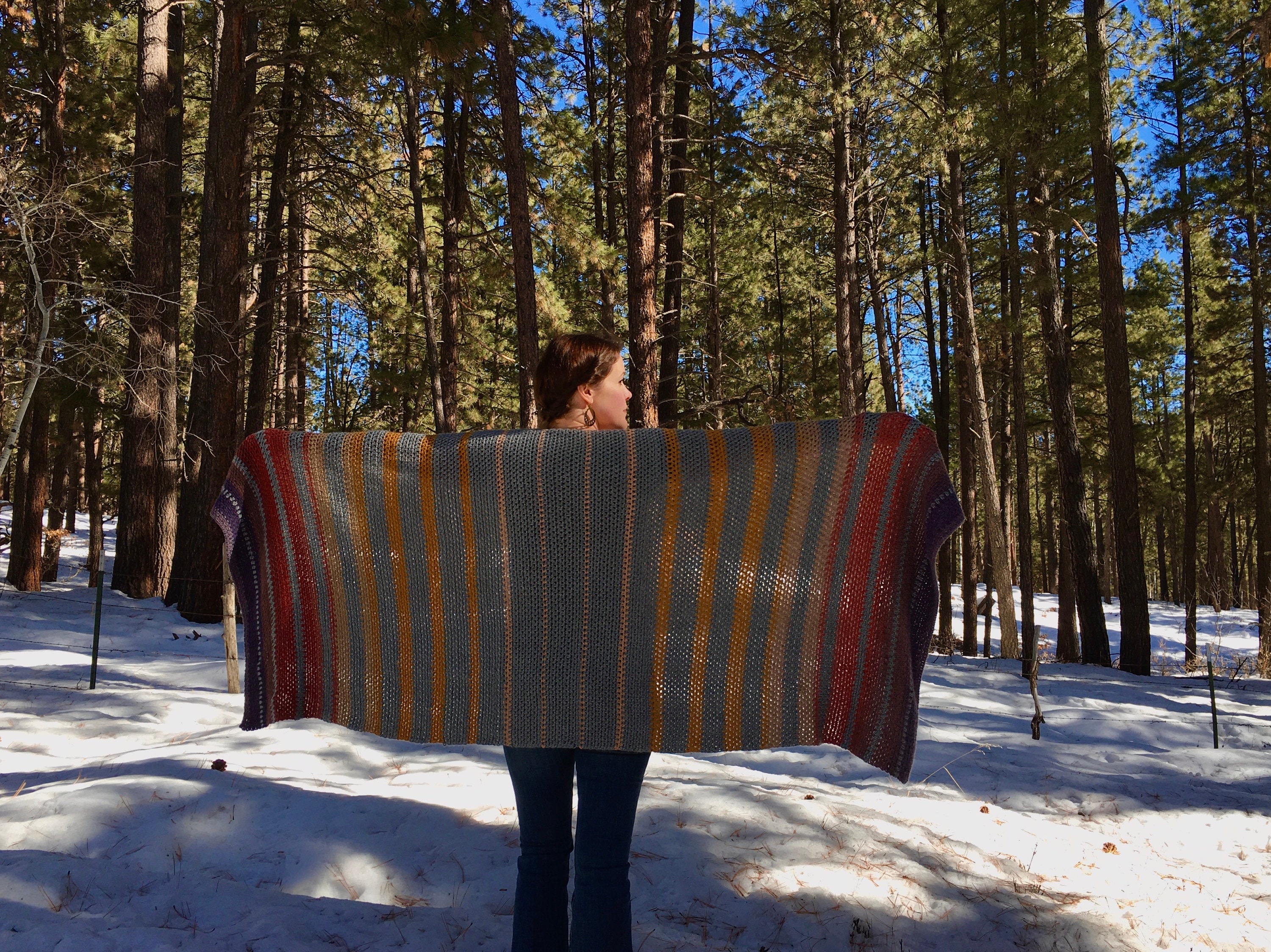 Cozy Yogi Wrap, Yoga Blanket, Rectangular Shawl, Gradient Wrap, Self ...