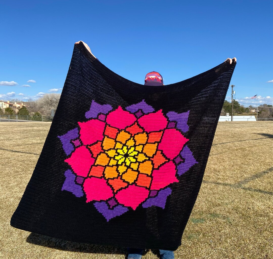 Lovely Lotus Crochet Blanket Pattern PDF, Nonprofit Shop - Etsy