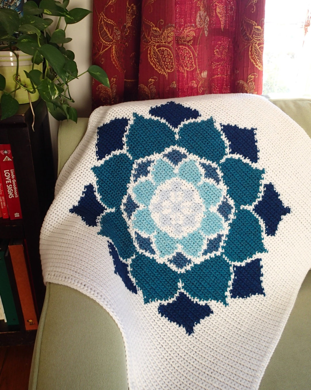 The Lotus Rose Blanket Crochet Pattern PDF, Nonprofit Shop, Baby ...
