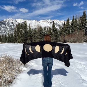It's Just A Phase Wrap Crochet Pattern, Moon Phases Shawl, Non-profit ...