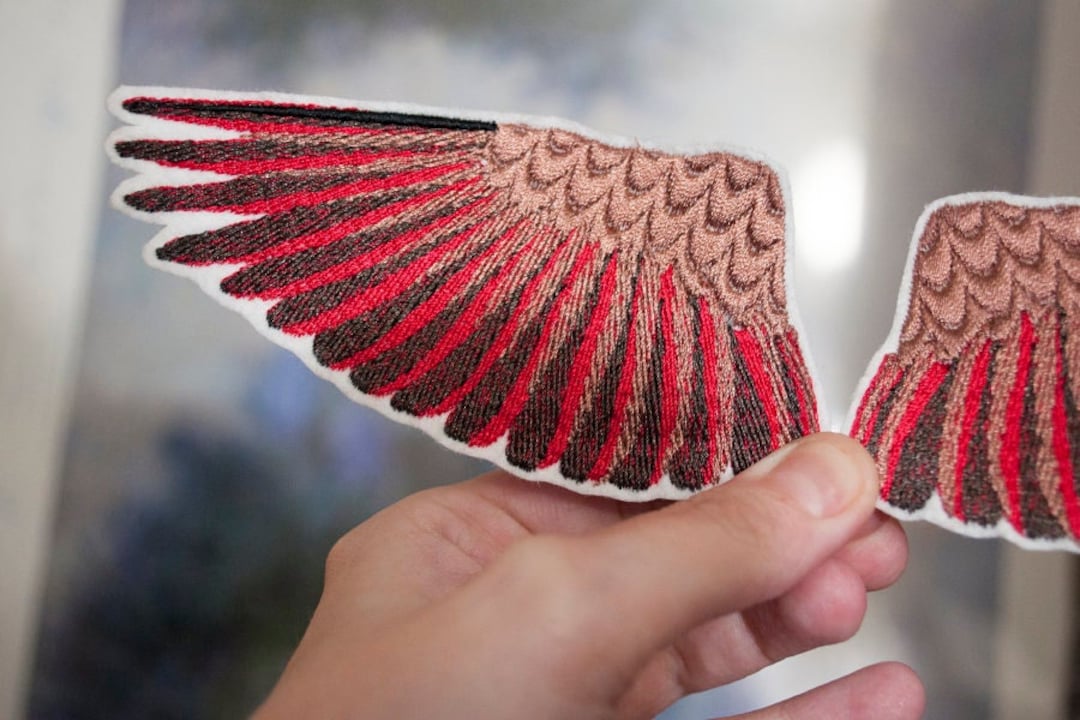 Bird Wing Machine Embroidery Design Instant Download for Doll Making ...