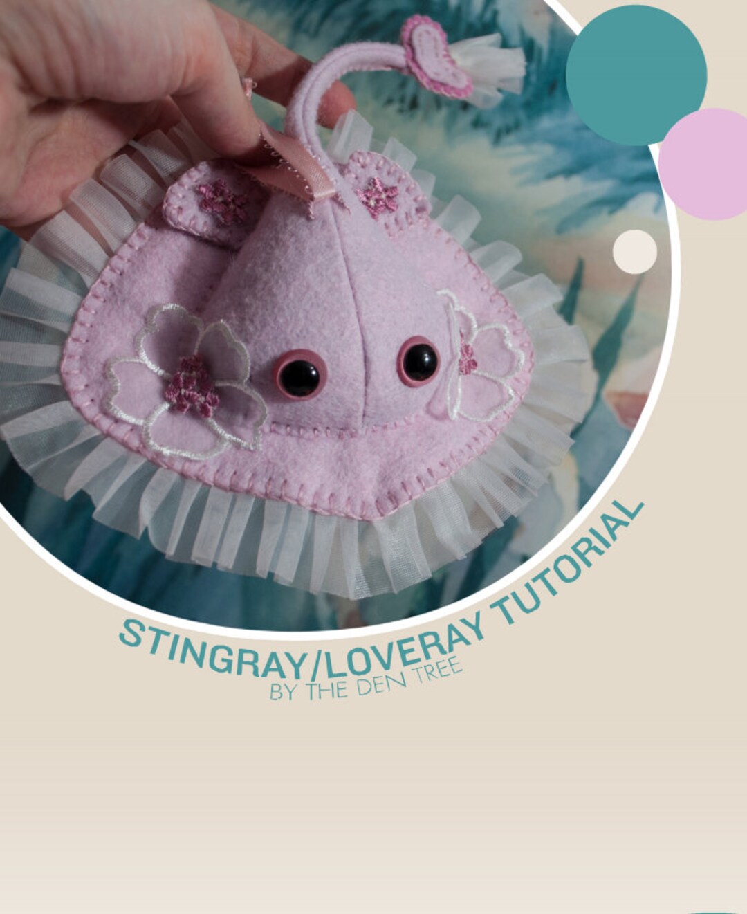 Loveray Stingray Ray Plushie Sewing Pattern and Tutorial, Valentine's ...