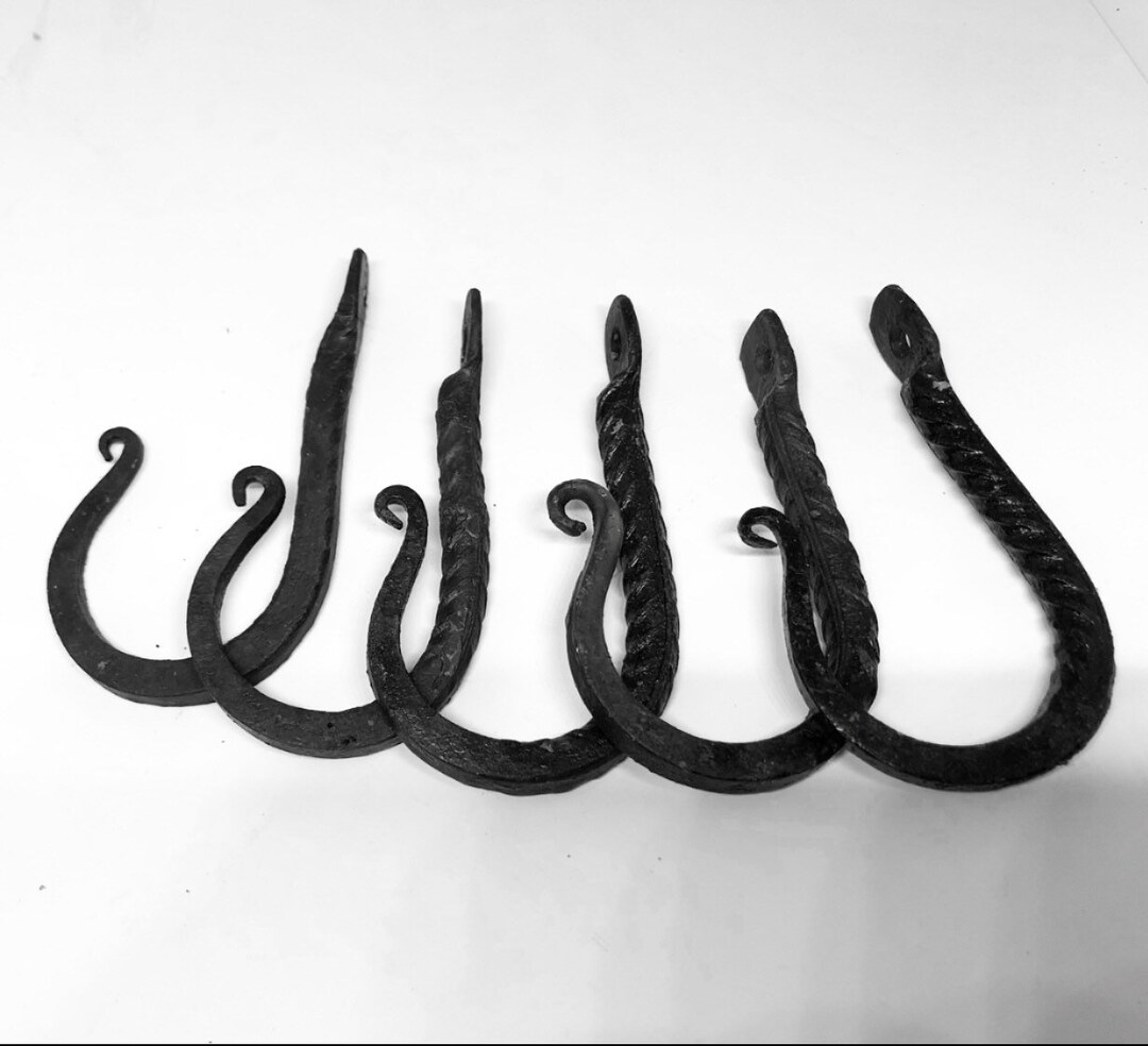 Hand Forged J Hooks. Set of 5 - Etsy
