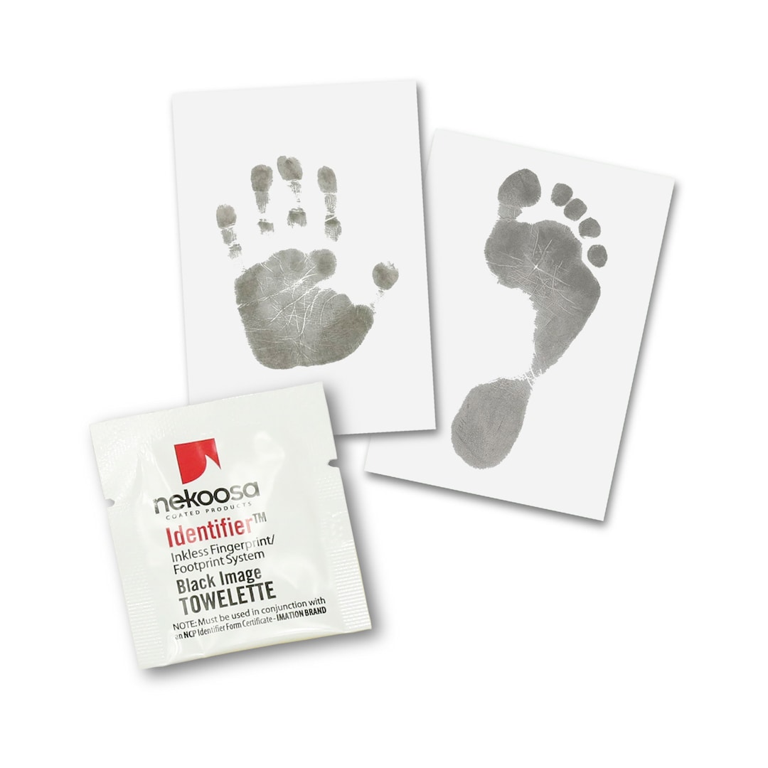 Inkless Footprint & Handprint Kit, Black, Prints for Babies and ...