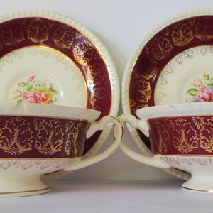 Solian Ware Soup Bowls Pair of 1940s Bowls with Saucers | Etsy