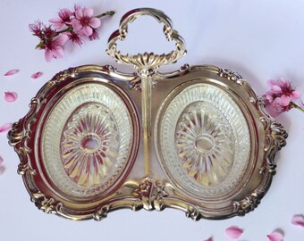 Silver relish tray | Etsy