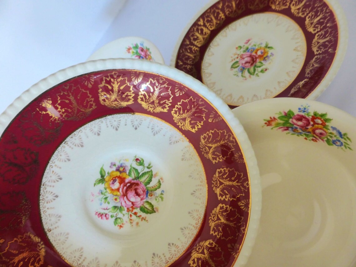 Solian Ware Soup Bowls Pair of 1940s Bowls with Saucers | Etsy