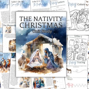 NATIVITY CHRISTMAS Unit Study - Christmas Printable Baby Jesus Birth ...