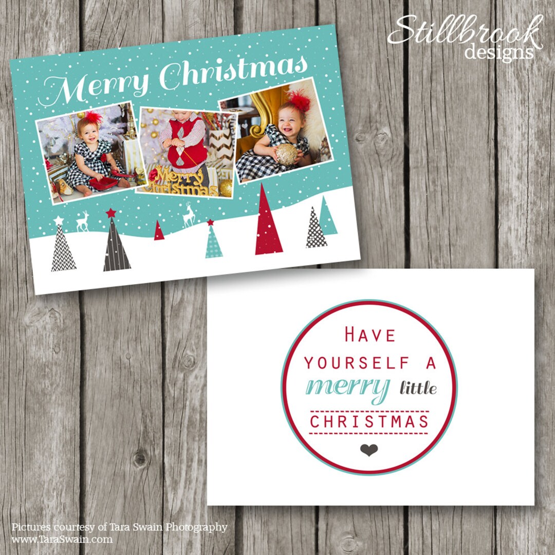 Merry Christmas Card Winter Wonderland Snow Card Christmas Card for ...
